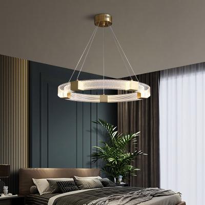 China Postmodern Creative Nordic Art LED Ring Chandeliers Restaurant Bedroom for sale
