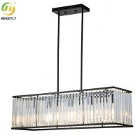 China Clear Dimmable Crystal Pendant Light Luxury K9 Crystal Metal for sale