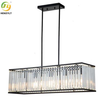 China Clear Dimmable Crystal Pendant Light Luxury K9 Crystal Metal for sale