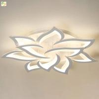 China Acrylic Artistic Bedroom Modern Led Ceiling Light Simple Decorative White Flower for sale