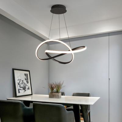 China Metal Acrylic Modern LED Ring Chandeliers For Bedroom Living room for sale