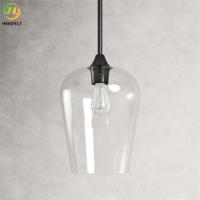 China Clear Goblet Shape Glass Pendant Light Modern Indoor E26 Bulb Base for sale