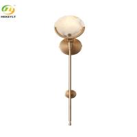 China CE E14 Modern Wall Light Copper And Marble Material Bronze Color for sale
