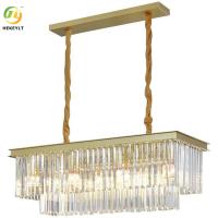 China E14 Led Glass Pendant Light Copper And Crystal Material Bronze Color for sale