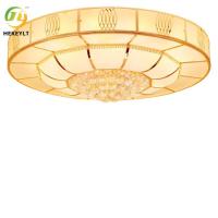 China Hot Sale Luxury Led Crystal Golden Ceiling Lamp For Bedroom living room for sale