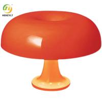 China 5 Volt Mushroom Table Lamp Usb And E14 Plastic Orange And Milky White Color for sale