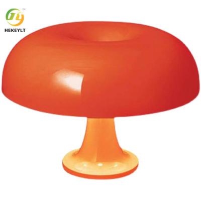 China 5 Volt Mushroom Table Lamp Usb And E14 Plastic Orange And Milky White Color for sale
