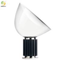 China Simple Aluminum Led Bedside Table Lamp Living Room Bedroom Glass for sale