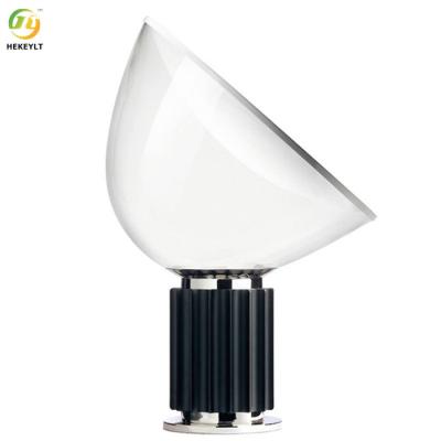 China Simple Aluminum Led Bedside Table Lamp Living Room Bedroom Glass for sale