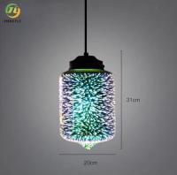 China CE E27 Modern Kitchen Pendant Lights 3d Stained Glass Decor For Restaurant Bar Chandeliers for sale