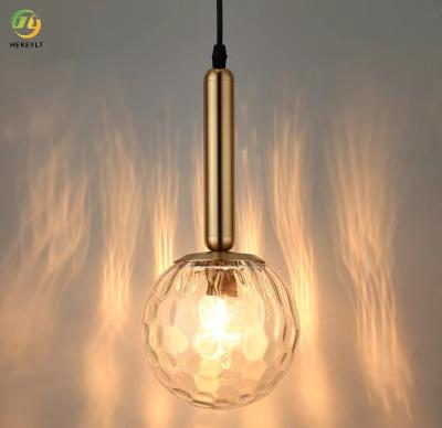 China Light Luxury Ball 15cm Led Glass Pendant Light Nordic Design for sale