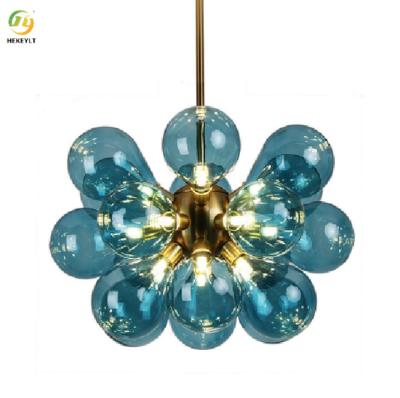 China Postmodern Design Nordic Modern Pendant Light Flower Glass Artist Decoration for sale