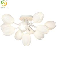 China G9 30W Tulip Flower Shape Minimalist Modern Pendant Lighting Dining Room Creative for sale