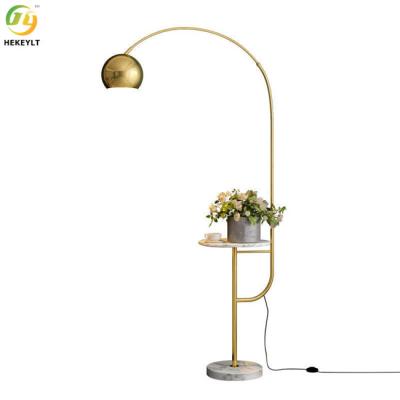 China LED Gold / Black Contemporary Floor Lamps Iron Material Indoor Decoration for sale