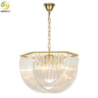 China E14 Iron Plating And Glass Led Luxury Gold Chandelier For Indoor Decoration for sale