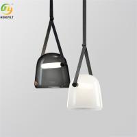 China Leather Glass Ash / Milky White Cognac Chandelier Creative Art for sale