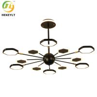 China Metal Hanging Decorative Modern Pendant Light For Living Room Dining Room Gold / Black for sale
