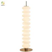 China European Modern Living Room Lamp Bedroom Study Sofa White Iron + glass Table Lamp for sale