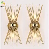 China Steel Candle Modern Gold Wall Light 18'' H X 10'' W X 8'' D for sale
