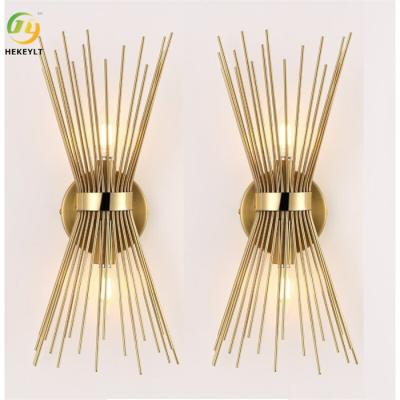 China Steel Candle Modern Gold Wall Light 18'' H X 10'' W X 8'' D for sale