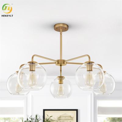 China 21'' H X 36'' W X 36'' D Dimmable Glass Pendant Light Sputnik Sphere Chandelier 5  Light for sale