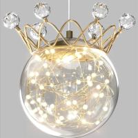 China Metal Clear Crystal Pendant Light For Living Room for sale