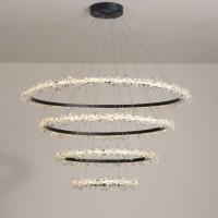 China Simple Atmosphere Crystal Wreath Modern Pendant Light Warm White Light for sale