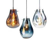 China E27 Home Nordic Modern Blown Glass Pendant Light Globe 30X30X40cm for sale