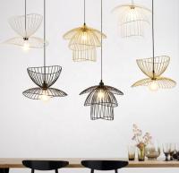 China D40cm Black / Gold Bronze Nordic Metal Pendant Lighting Living Room Home Decoration for sale