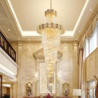China Large Customized Certification Decor Modern Crystal Chandelier Dining Gold Stairs for sale