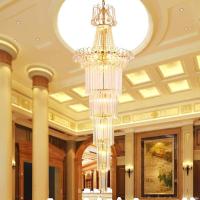 China Luxury Pendant Modern Hanging Lighting Gold Metal Crystal Chandelier for sale