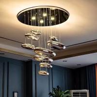 China D60 D80 D100 D120cm Modern Pendant Light Living Room Bedroom Acrylic Chandelier for sale