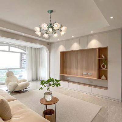 China French Rustic Glass Chandelier Nordic Modern Dining Room Lights for sale