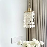 China Natural Shells Decorative Pendant Light Modern Single Pendant Light for sale
