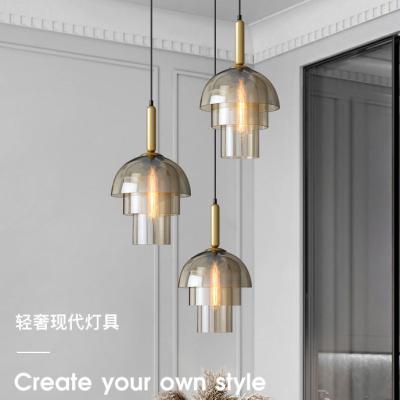 China Modern Single Gold Glass Pendant Light For Home Hotel Kitchen for sale