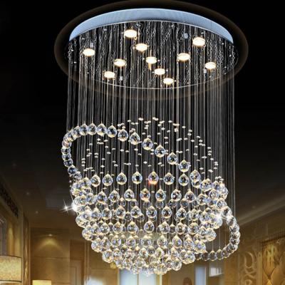 China Lustre Atmosphere Modern Led Crystal Ceiling Light For Bedroom Living Room Hotel for sale