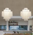 China LED White Dining Room Lights Metal Acrylic Pine Cone Pendant Light for sale