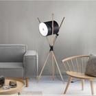 China 58 X 173cm Walnut Leather Living Room LED Floor Lamp Nordic Danish Style for sale