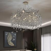 China Luxury Modern Crystal Chandelier Clear Finish French Lighting for sale