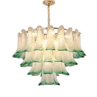 China Luxury Modern Led Glass Pendant Light For Wedding Decorative Villa Hotel Bedroom for sale