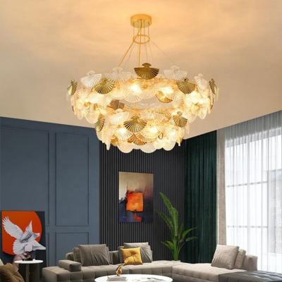 China Glass Hanging Led Crystal Chandelier Apartment Customized Residential Decor for sale