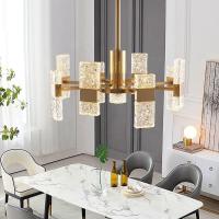 China E14 Iron Glass Gold Luxury Modern LED Crystal Chandelier For Living Room for sale
