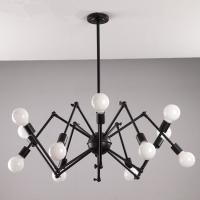 China Rustic Wrought Iron Led Ceiling Chandeliers Loft Industrial Spider Pendant Light for sale