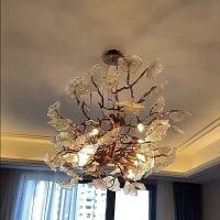 China Custom Luxury Modern Pendant Light Hotel Dining Glazed Decorative Chandelier for sale