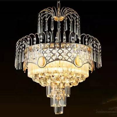 China Gold Beautiful Modern Led Crystal Chandelier For Hotel And Living Room for sale