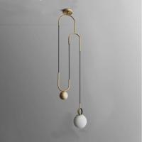 China Elegant Minimalist Modern Chandelier Copper Glass Home Decoration Lights for sale