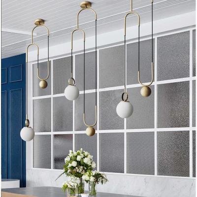 China D15cm X H110 White / Gold Pendant Lamp Copper Glass Home Decoration Lights for sale