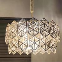 China Copper Crystal Hanging Modern Pendant Light Bedroom Fashion D40cm for sale
