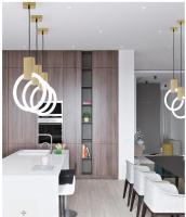 China Metal Acrylic Rings Led Pendant Light Anti Corrosion  20cm / 30cm / 40cm for sale