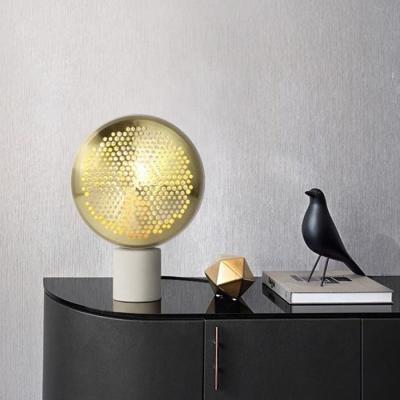 China Hollow Nordic Bedside Table Light Metal Living Room Fashion Lighting for sale